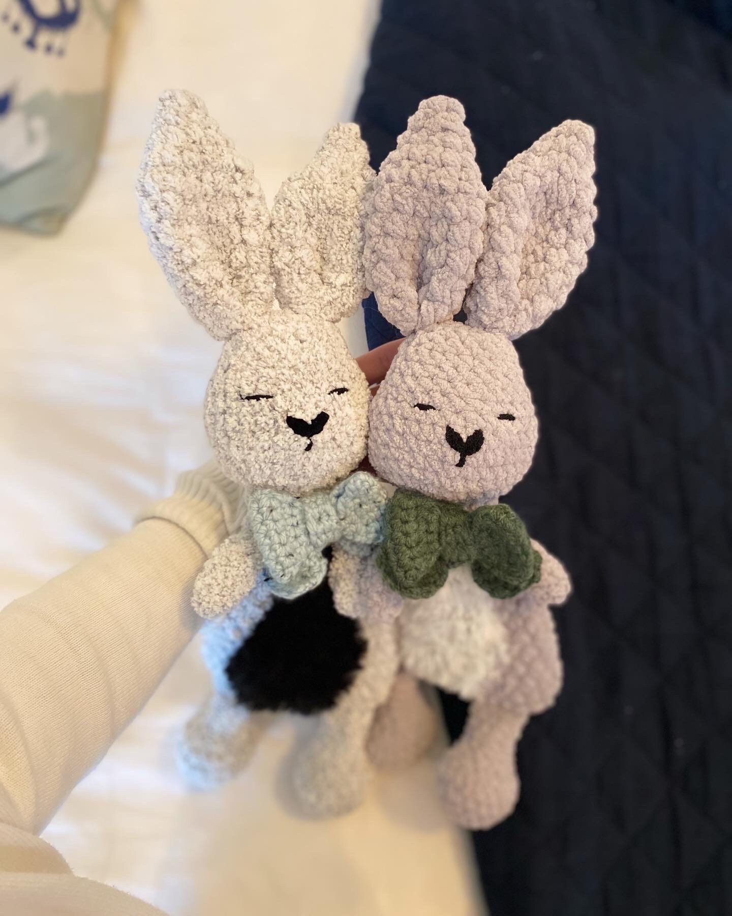Bunny Crochet Pattern: Betty and Bobby Bunny Lovey Pattern Digital ...