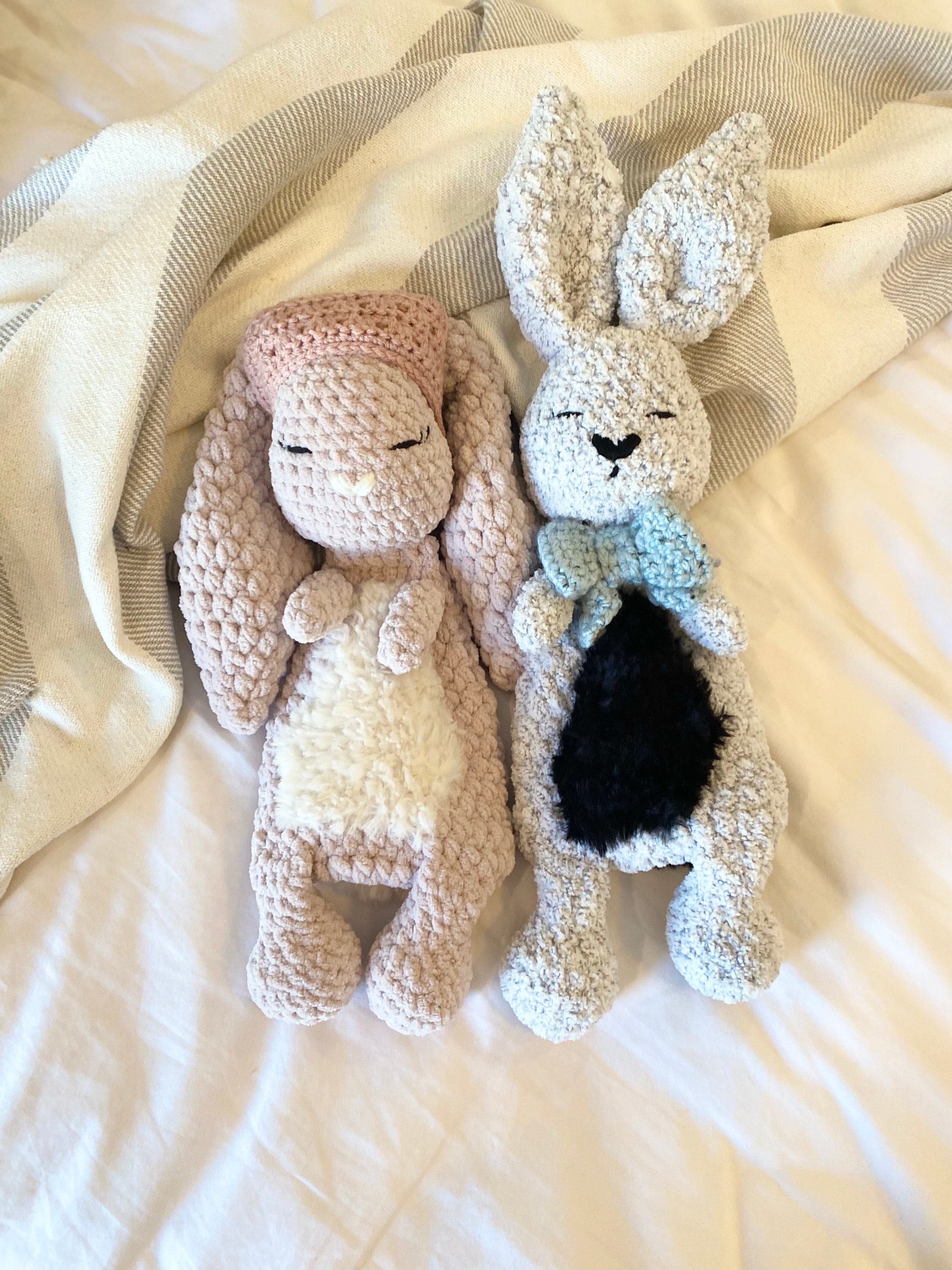 Bunny Crochet Pattern: Betty and Bobby Bunny Lovey Pattern Digital ...