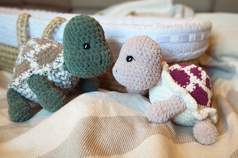 Turtle Crochet Pattern: Gus & Gertie Turtle Stuffed Animal Pattern Pdf ...