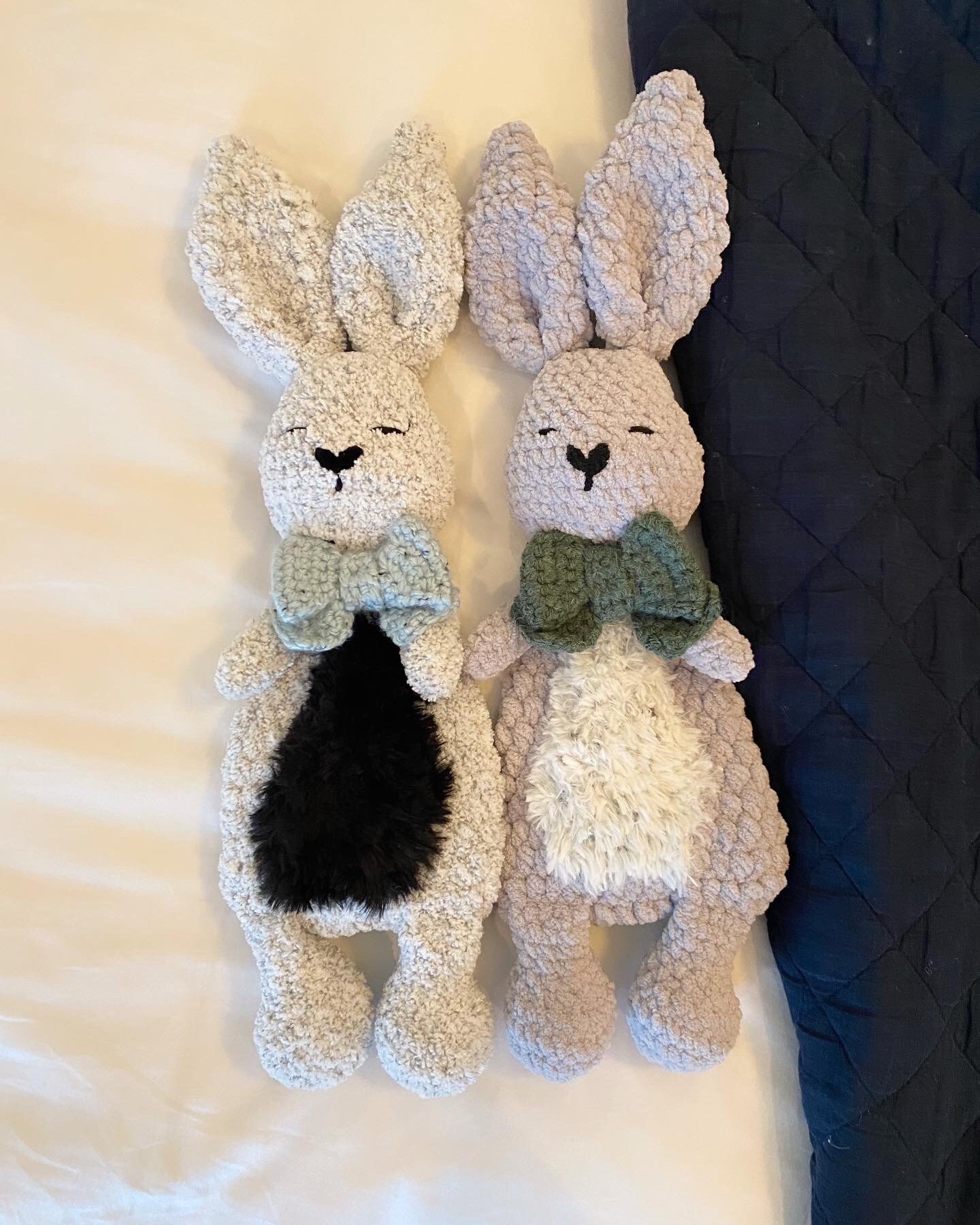 Bunny Crochet Pattern: Betty and Bobby Bunny Lovey Pattern Digital ...
