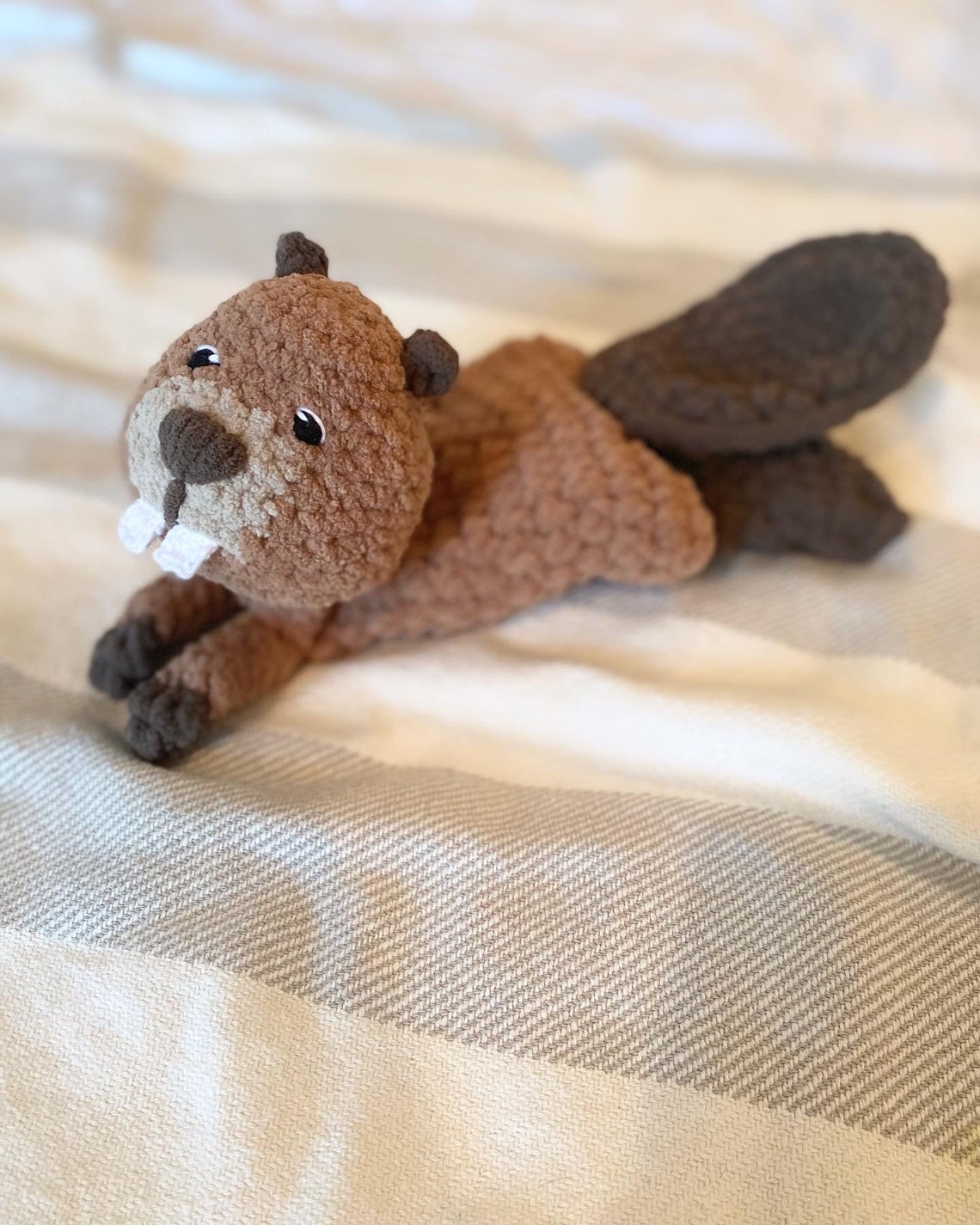 Beaver Crochet Pattern: Banks the Beaver Amigurumi Snuggler (PDF ...