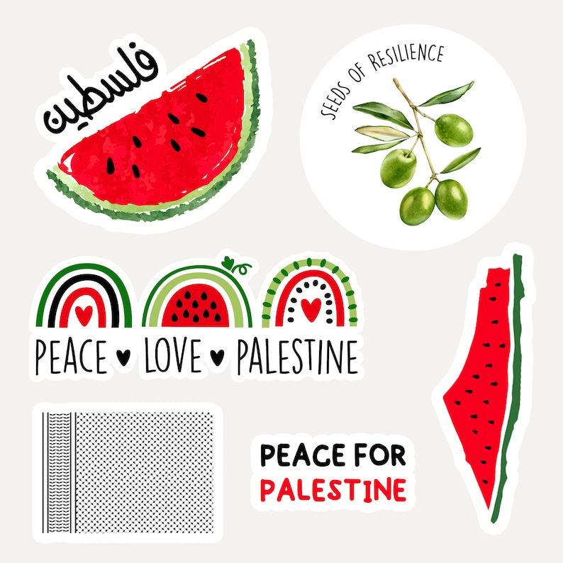 Palestine Stickers | Peace for Palestine | Stickers for Laptop, Phone ...