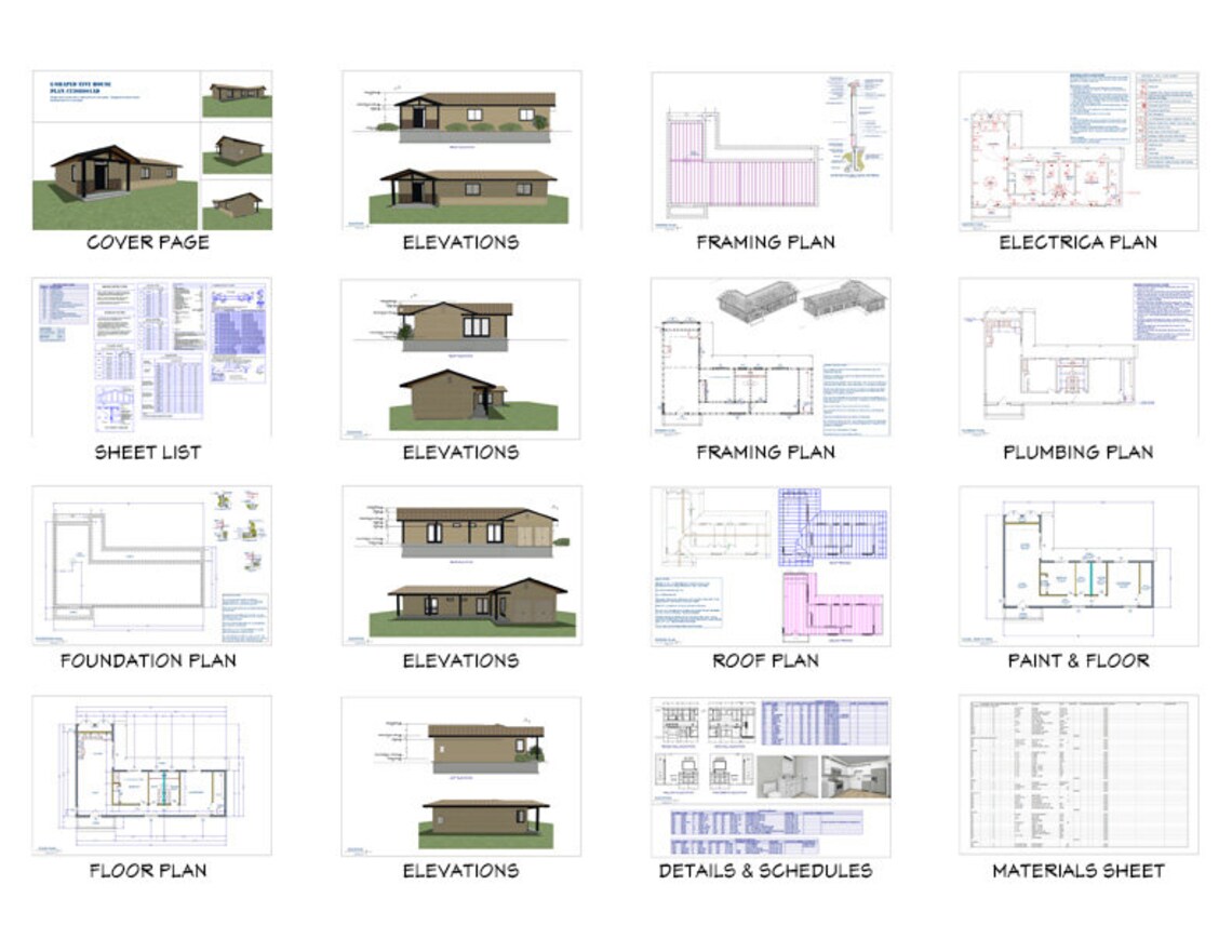 L Shaped Tiny House W/ Courtyard 2 Bedroom 2 Bath 1,057SF Architectural ...