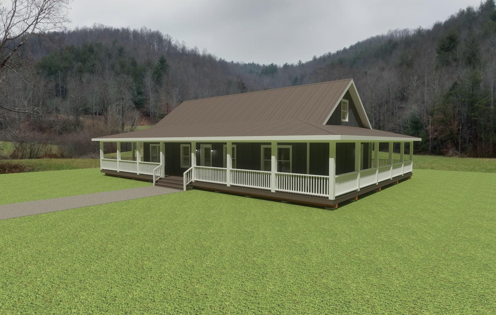 Wrap Around Porch Home Designs