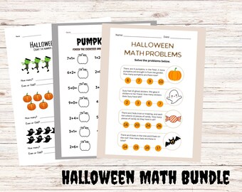 Halloween Themed Math Worksheets pre-k - Etsy
