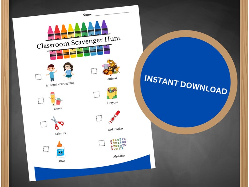 Classroom Scavenger Hunt, Classroom Icebreaker Activity, Student ...