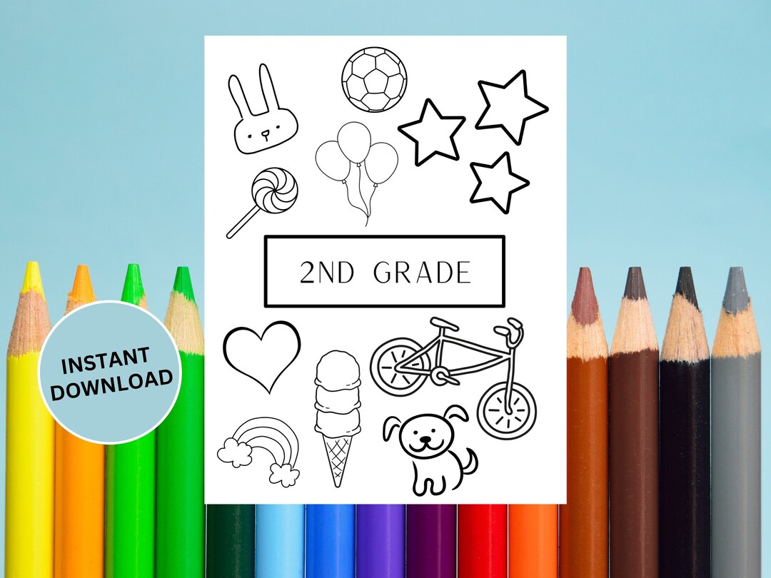 2nd Grade Coloring Page Back to School Coloring Sheet Grade - Etsy ...
