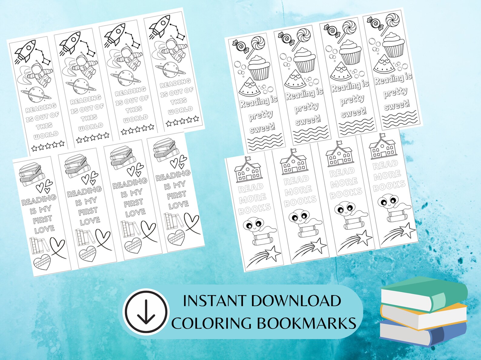 Coloring Bookmarks, Printable Coloring Bookmarks, Coloring Page ...