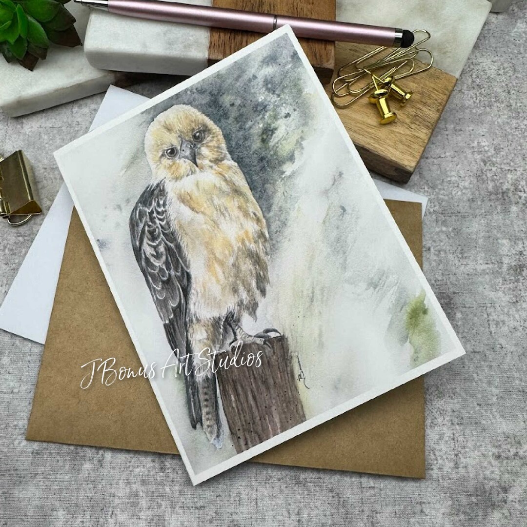 Hawaiian Hawk I'o Bird Blank Note Card Set With Envelopes Original ...