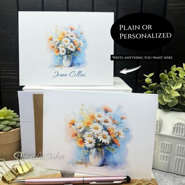 Daisy Note Cards - Etsy