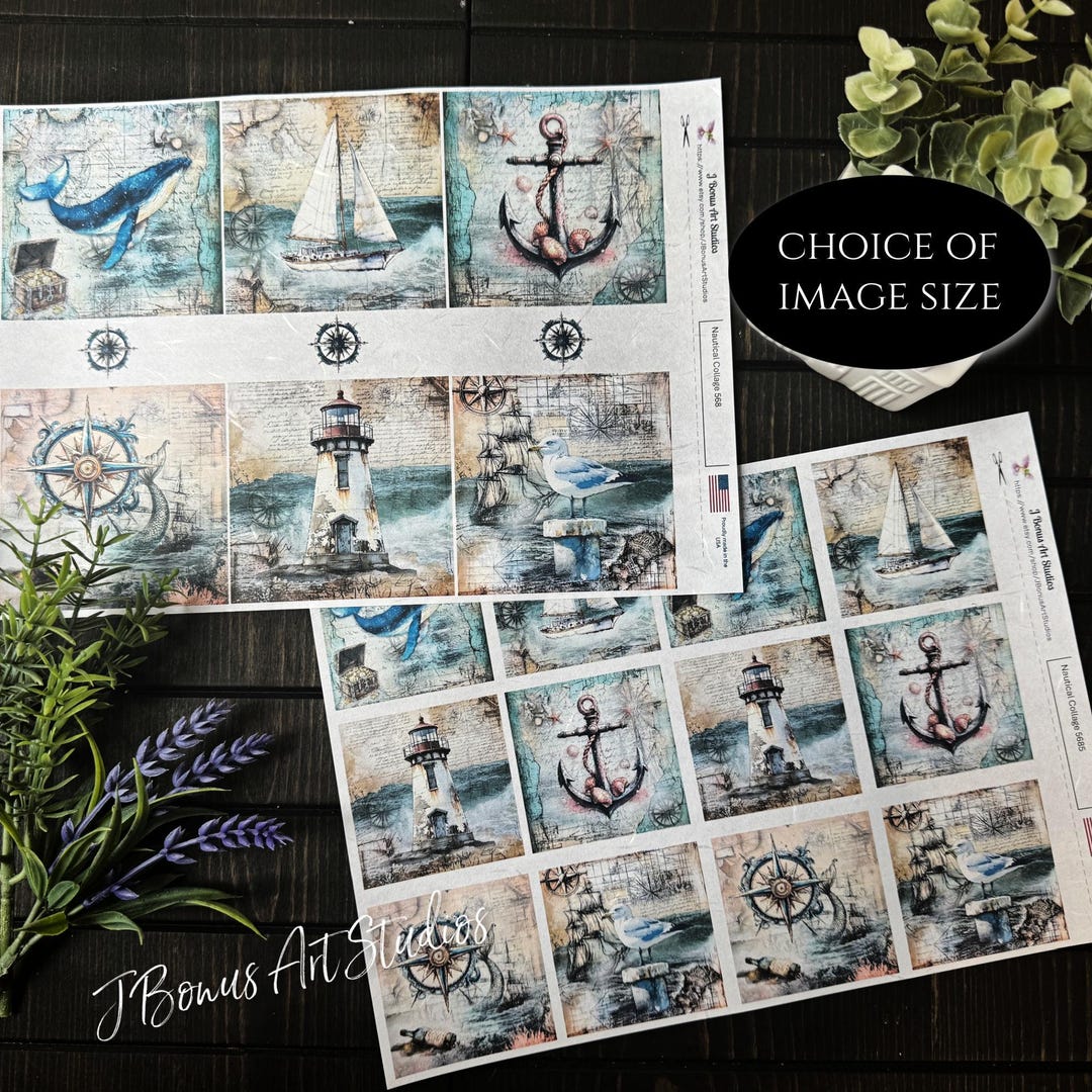 Nautical Decoupage A4 Rice Paper, Small DIY Craft Projects, Ephemera ...