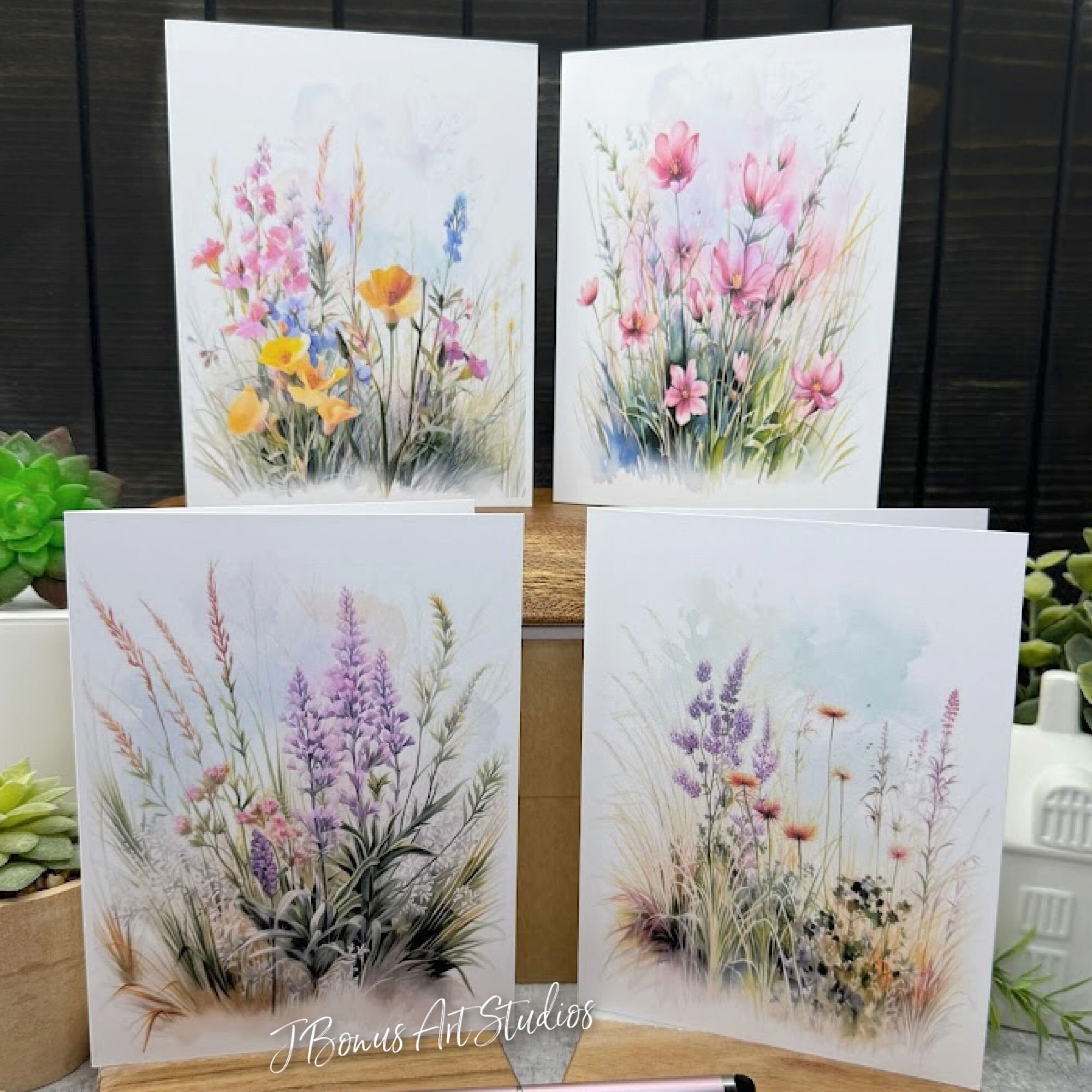 Wildflowers Variety Notecards With Envelopes, Assorted Folded Note ...