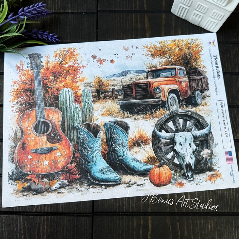 Western Decoupage - Etsy