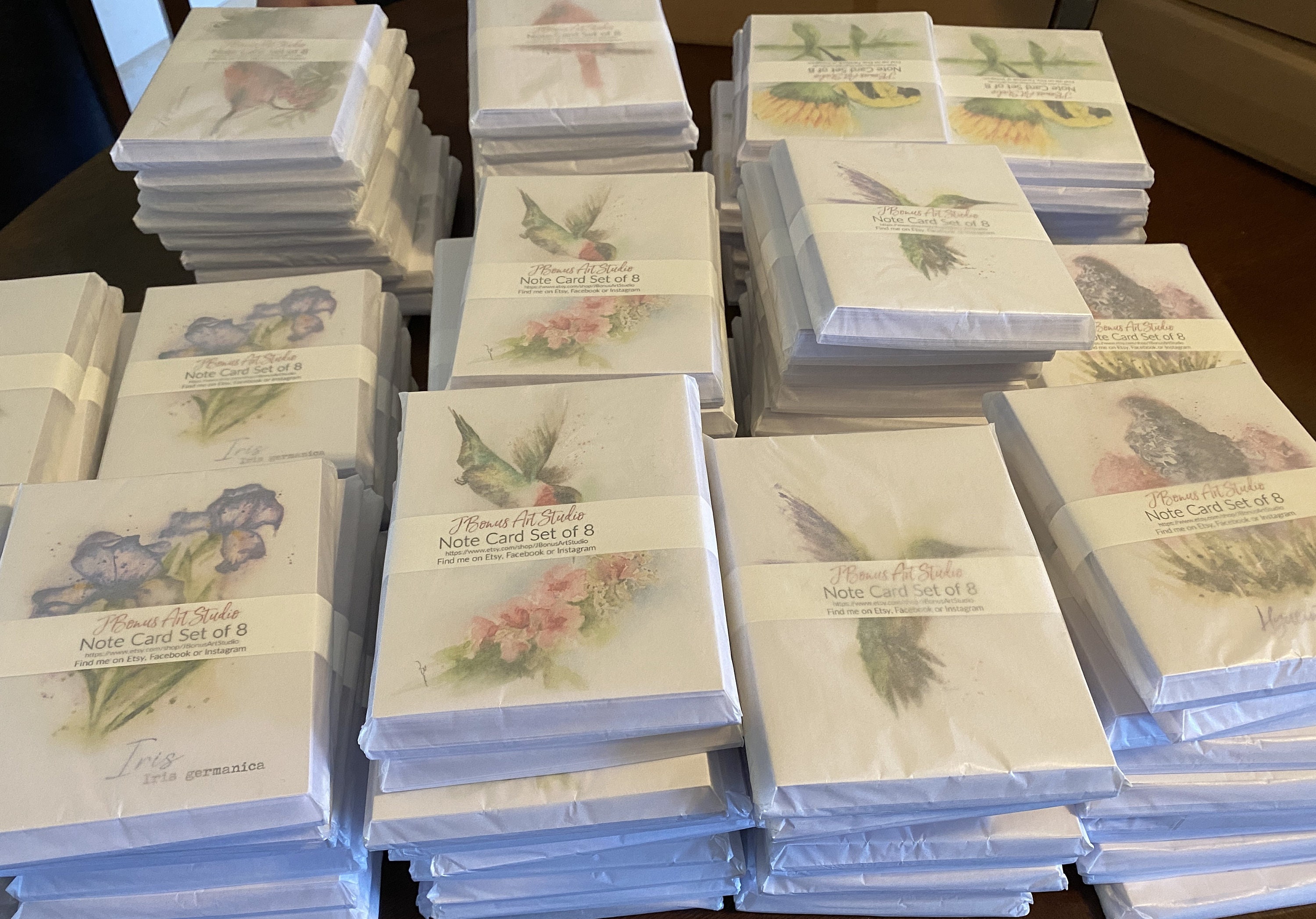 Bluebird Notecards With Envelopes, Folded Note Cards With Name, Blank ...