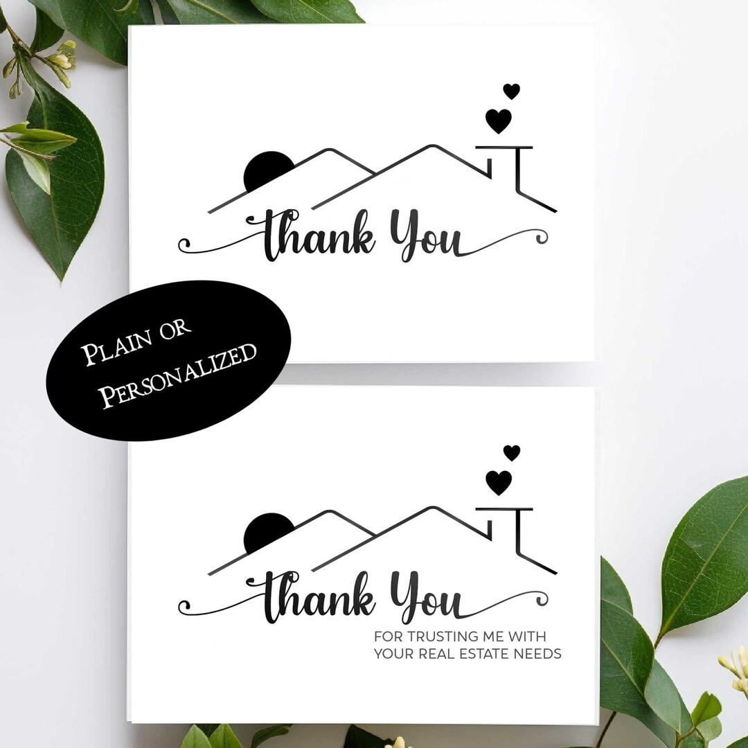 Personalized House Notecards With Envelopes, Real Estate Thank You ...