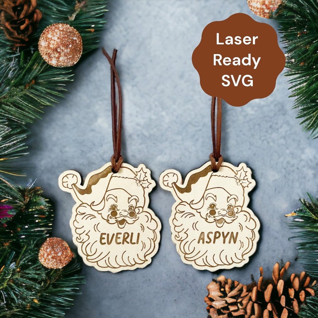 Santa Tag Digital File-svg. Retro Christmas Tag - Etsy