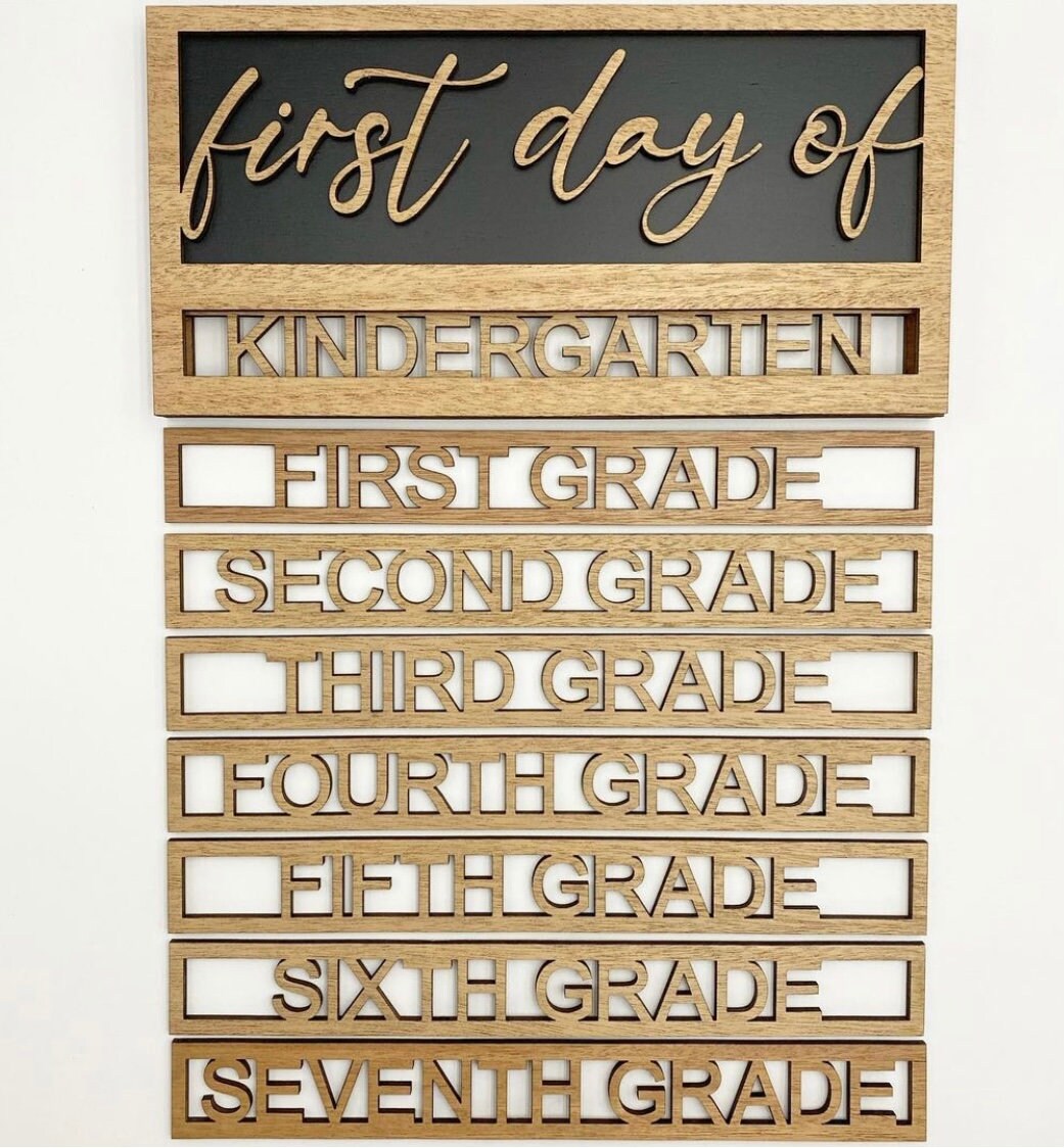 Changeable School Sign-digital File SVG. Double Sided First Day of ...