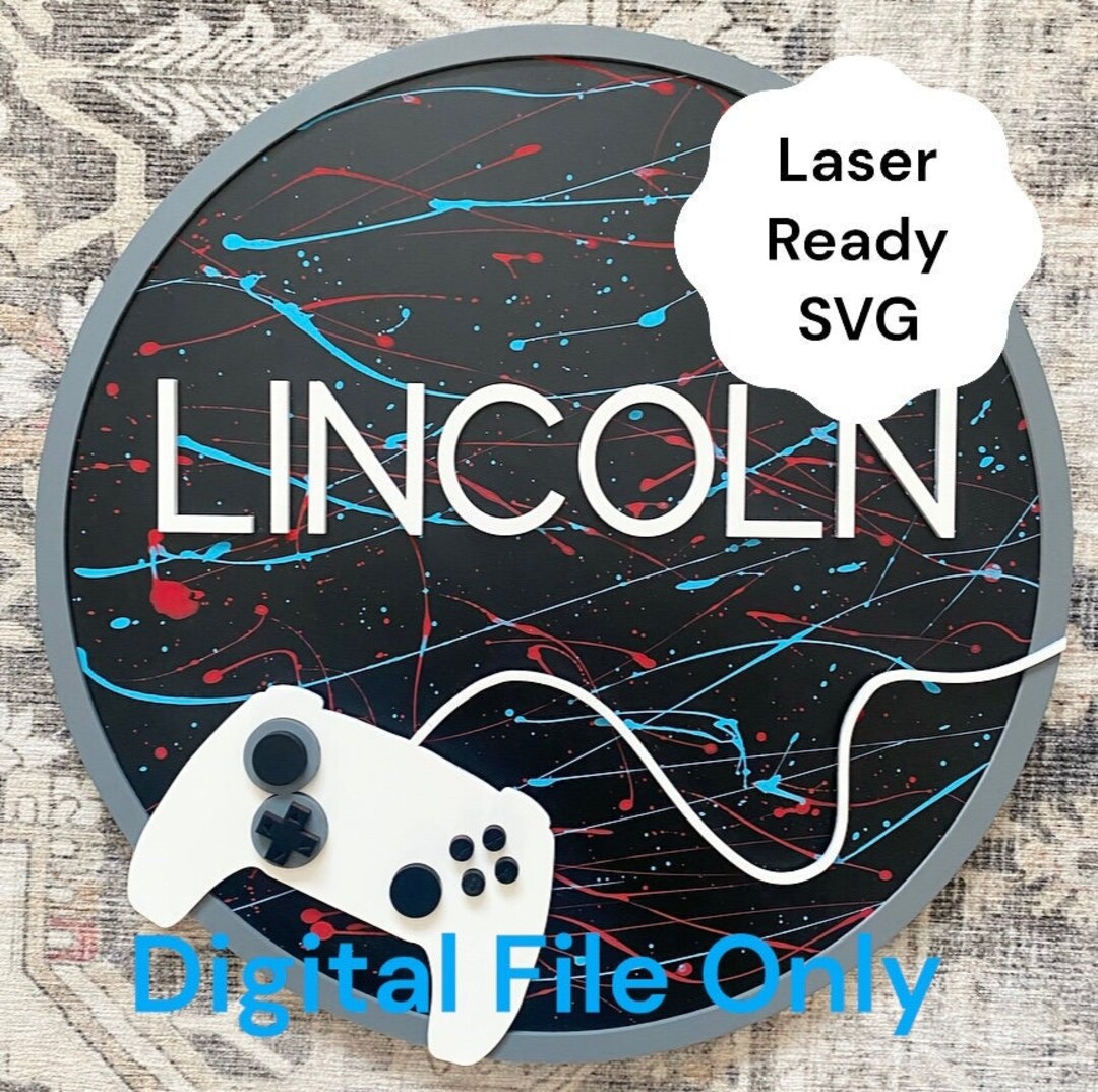 Gamer Sign Svg-scroll Saw Ready Digital File - Etsy