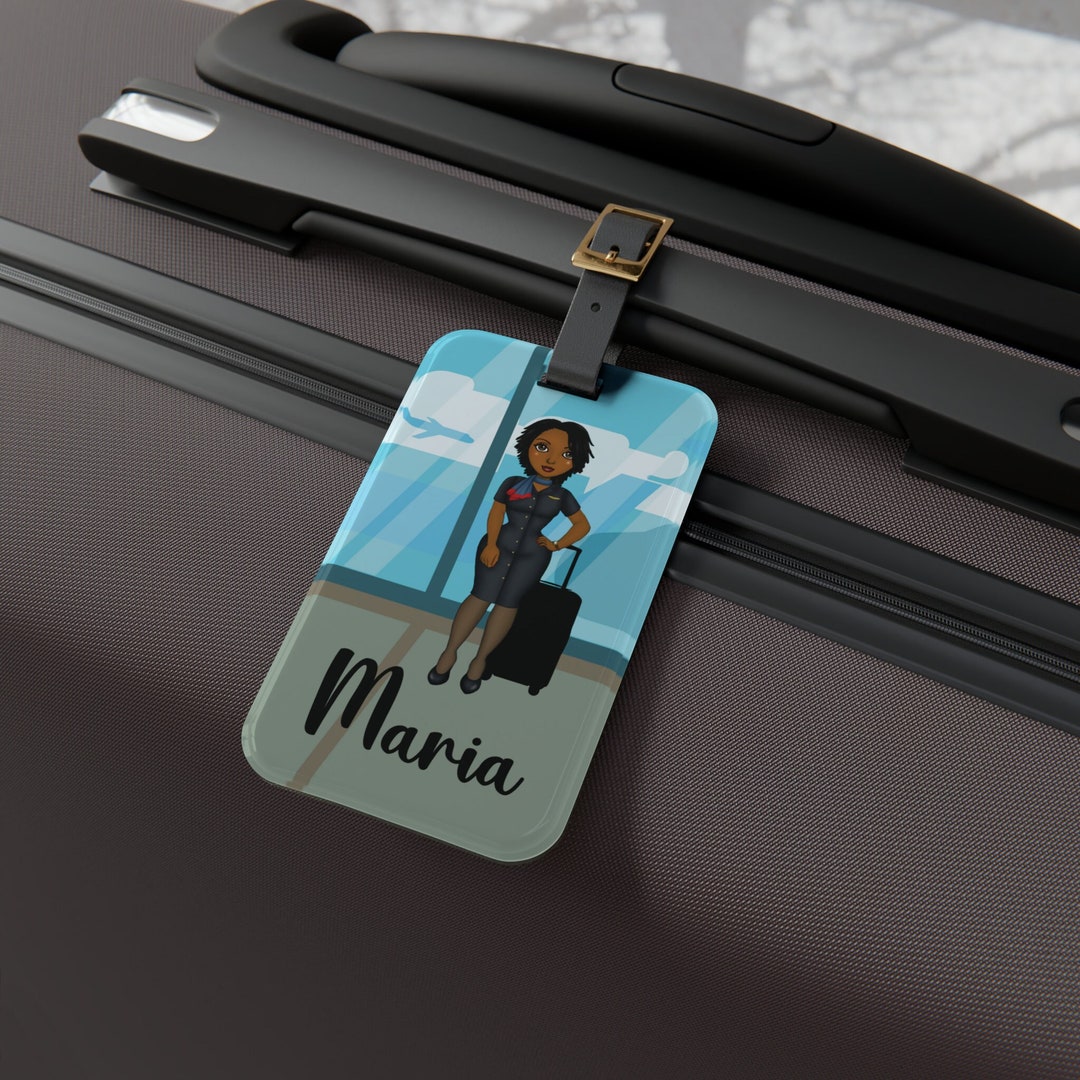 Flight Attendant Gift, Luggage Tag, Carry on Bag Tag, Airplane Bag ...