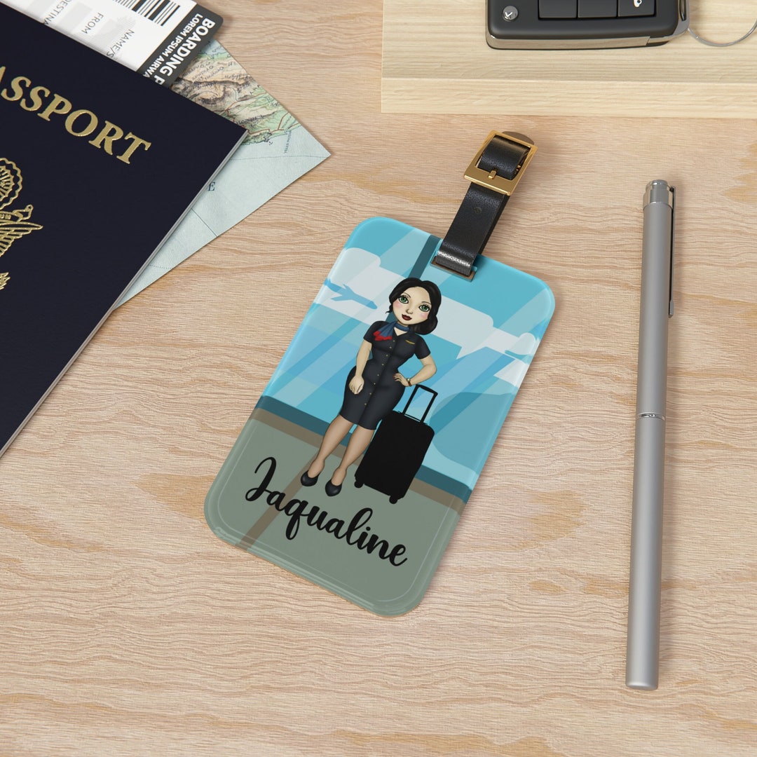 Flight Attendant Gift, Luggage Tag, Carry on Bag Tag, Airplane Bag ...