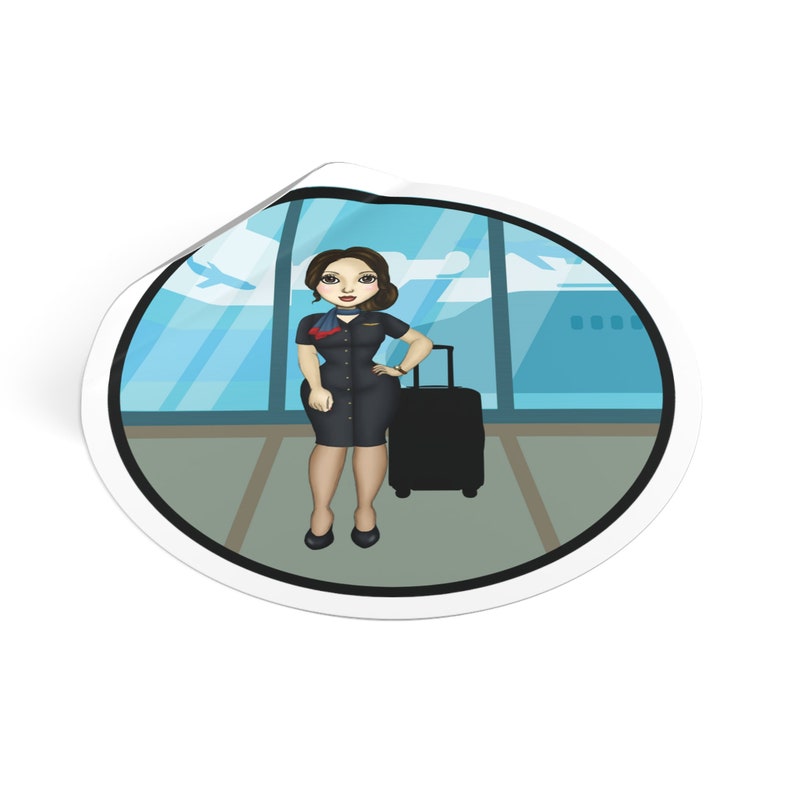 Flight Attendant Gift, Flight Attendant Sticker, Airplane Sticker ...