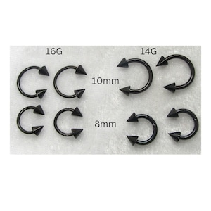 Pair 14G 16G Lip Rings Hoops Snake Bites Labret Rings Body Jewelry ...