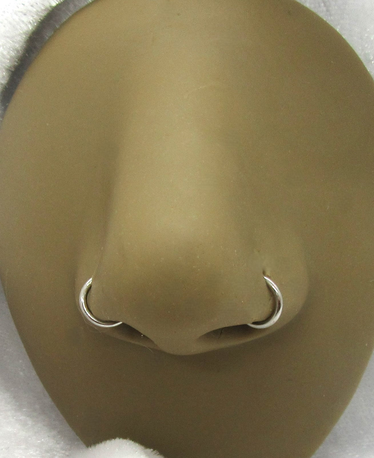 Pair 20G 18G Nose Hoop Small Nose Ring Nostril Hoop Ring 20 18 Gauge ...