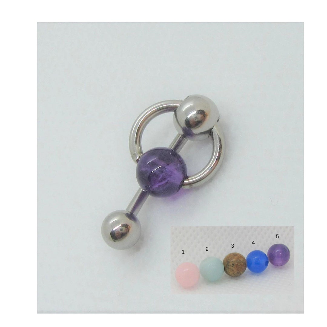 14G Reverse Top Down Belly Ring Hoop Belly Piercing Reverse Belly Bar ...
