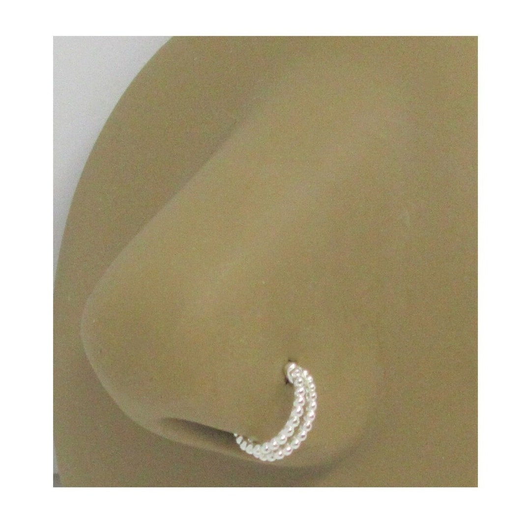 20G Nose Ring Hoop Sterling Silver Nose Jewelry 20 Gauge Gage Nose Hoop ...