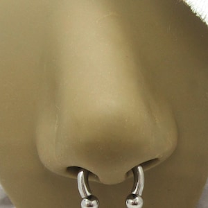 10G 12G Septum Ring Silver Septum Jewelry Septum Rings Horseshoe Ring ...