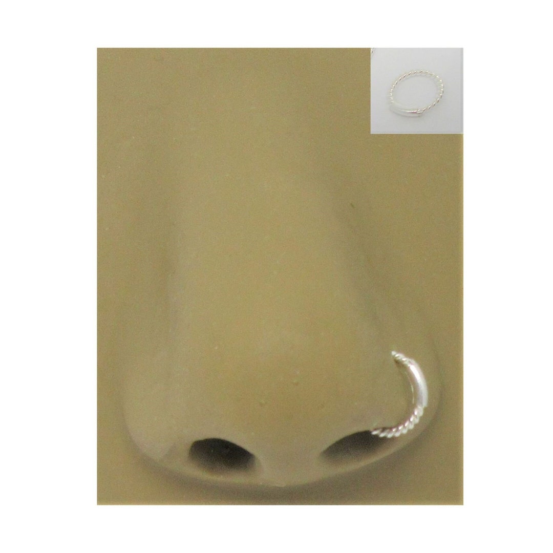 18G Nose Ring Hoop Sterling Silver Nose Jewelry 18 Gauge Gage Nose Hoop ...