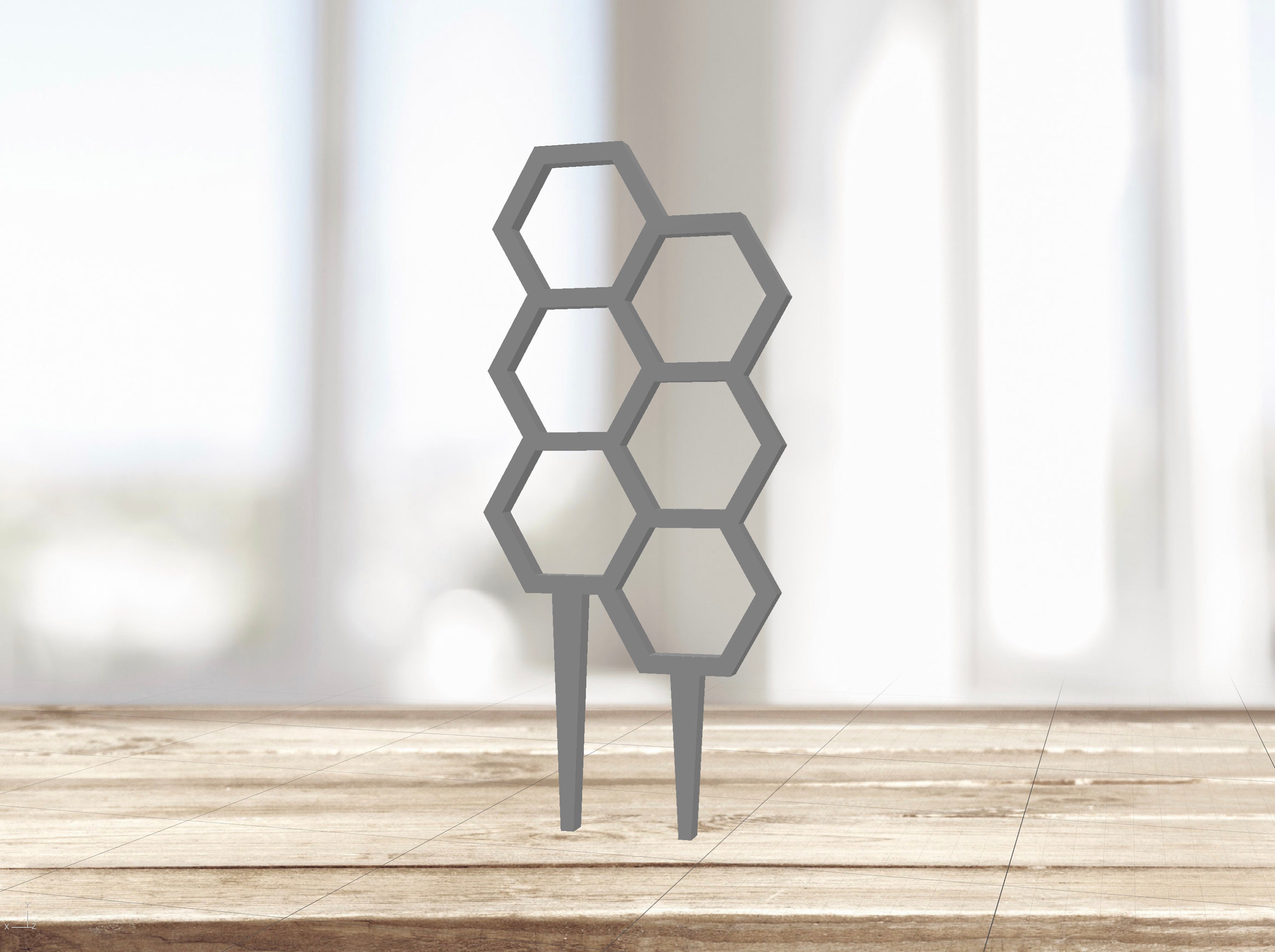 Hexagon Plant Trellis / Geometric 2D Moss Pole / Totem / Plant Support ...