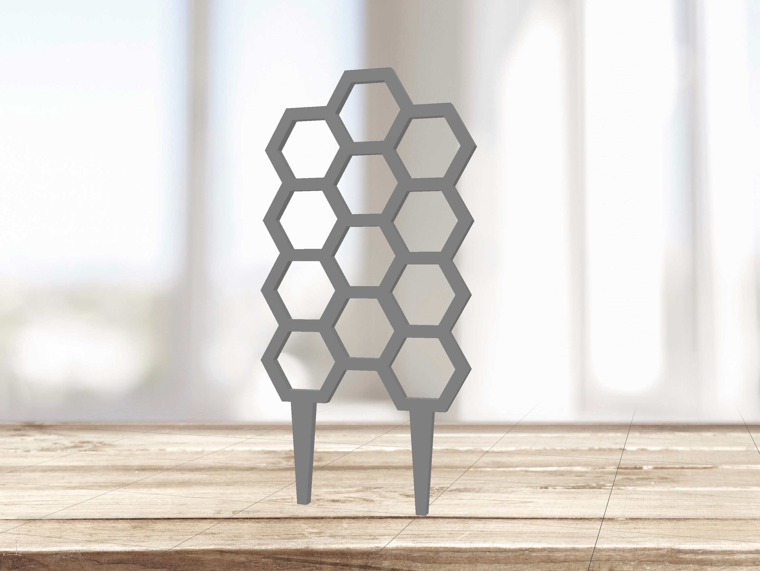 Hexagon Plant Trellis / Geometric 2D Moss Pole / Totem / Plant Support ...