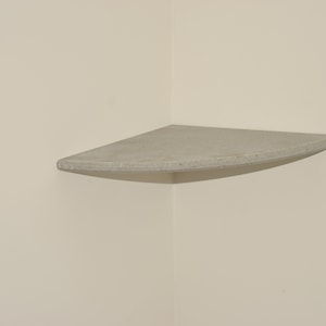 Corner Shelf Made of Corian Solid Surface | Vanity Sink Corner Tray in Strom Granite Color ...