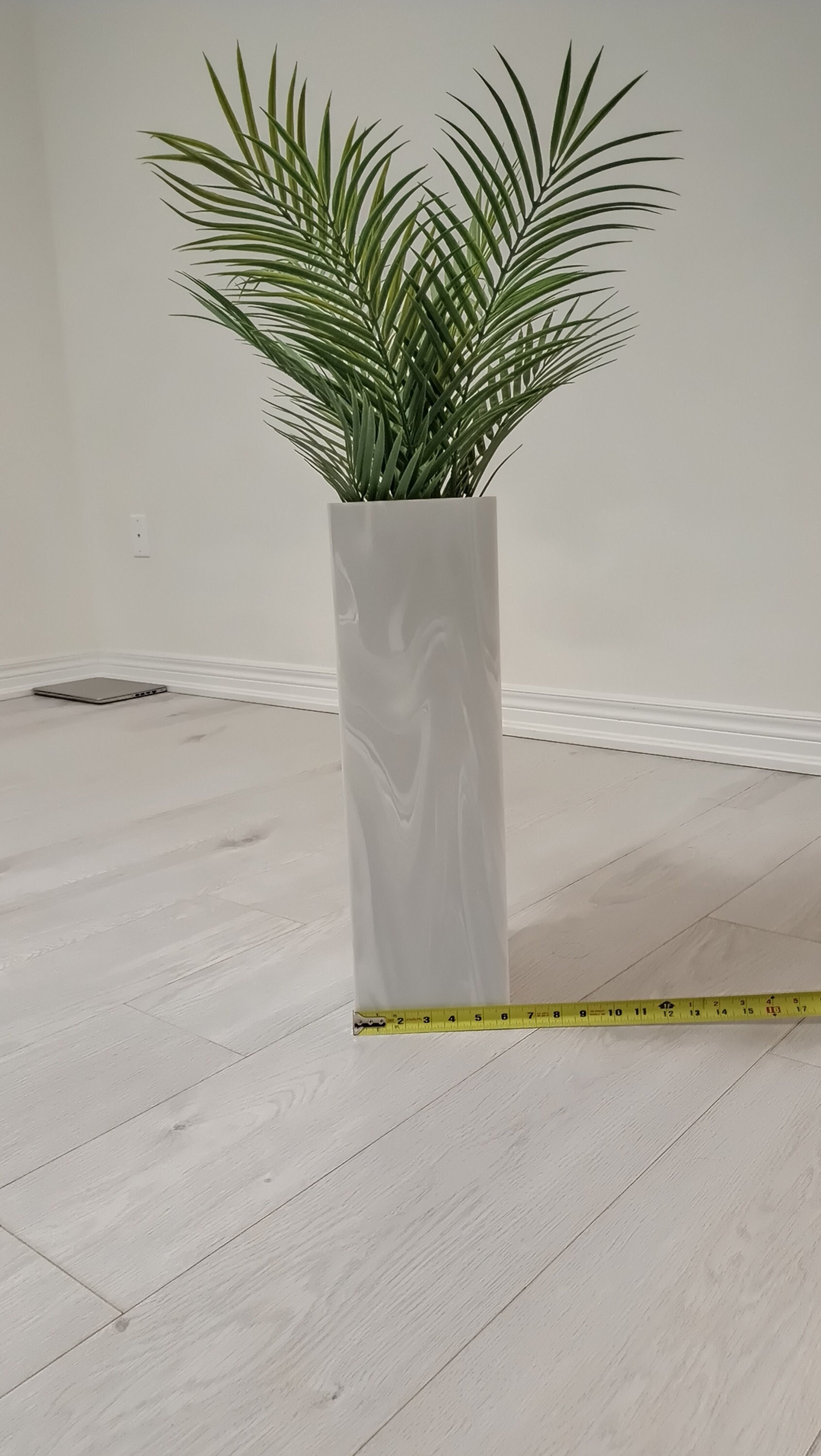 Corian Solid Surface Rectangular Vase | Corner Showpiece | Handmade ...