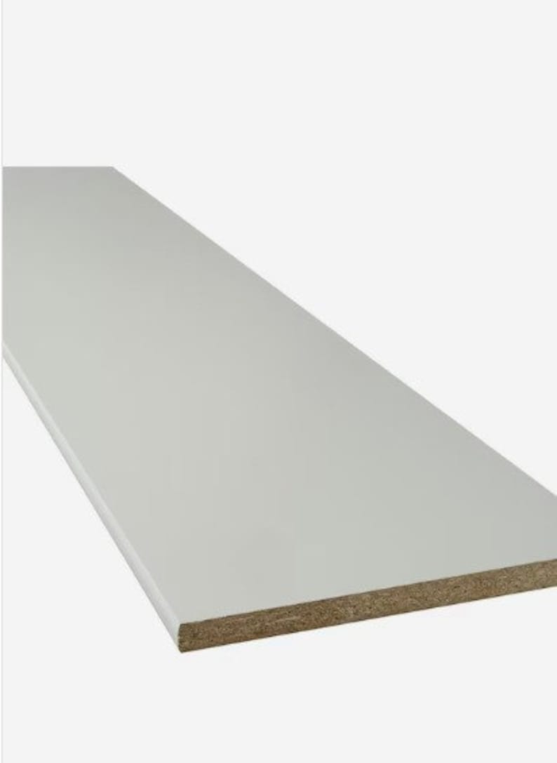 White Melamine Cabinet Shelf | Custom Cut to Size | 3/4" Thick Wooden ...