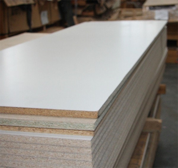 White Melamine Cabinet Shelf | Custom Cut to Size | 3/4" Thick Wooden ...