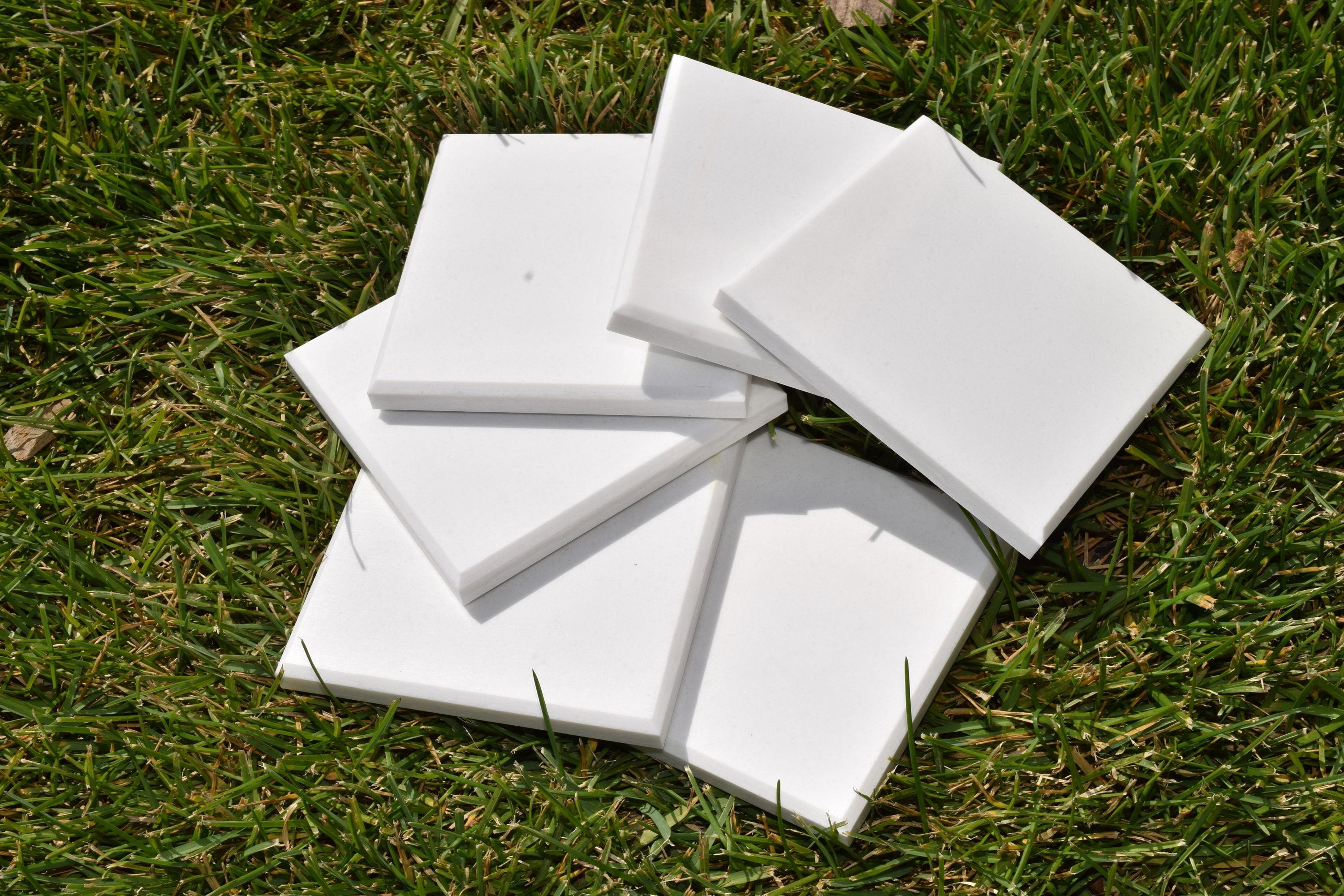 Corian Solid Surface Square Coasters | Set of 06 Pieces | Dining Table ...