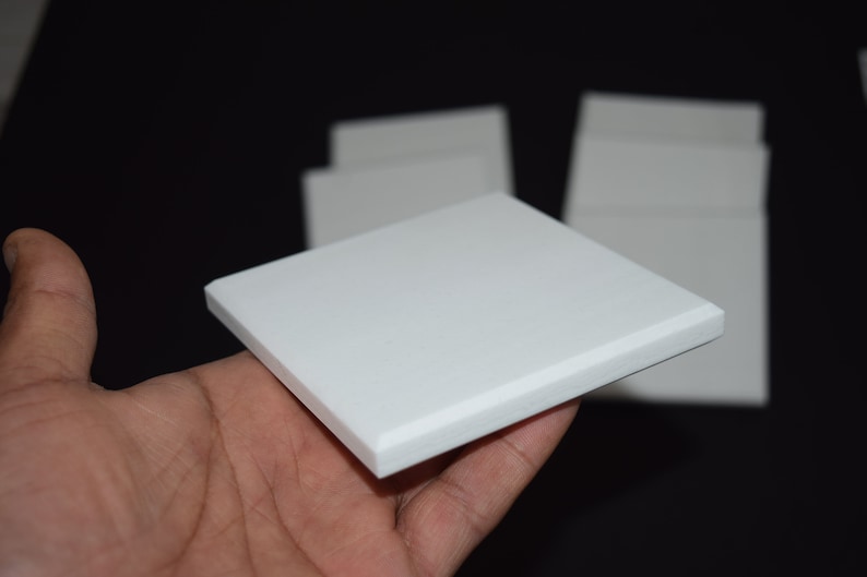 Corian Solid Surface Square Coasters | Set of 06 Pieces | Dining Table ...