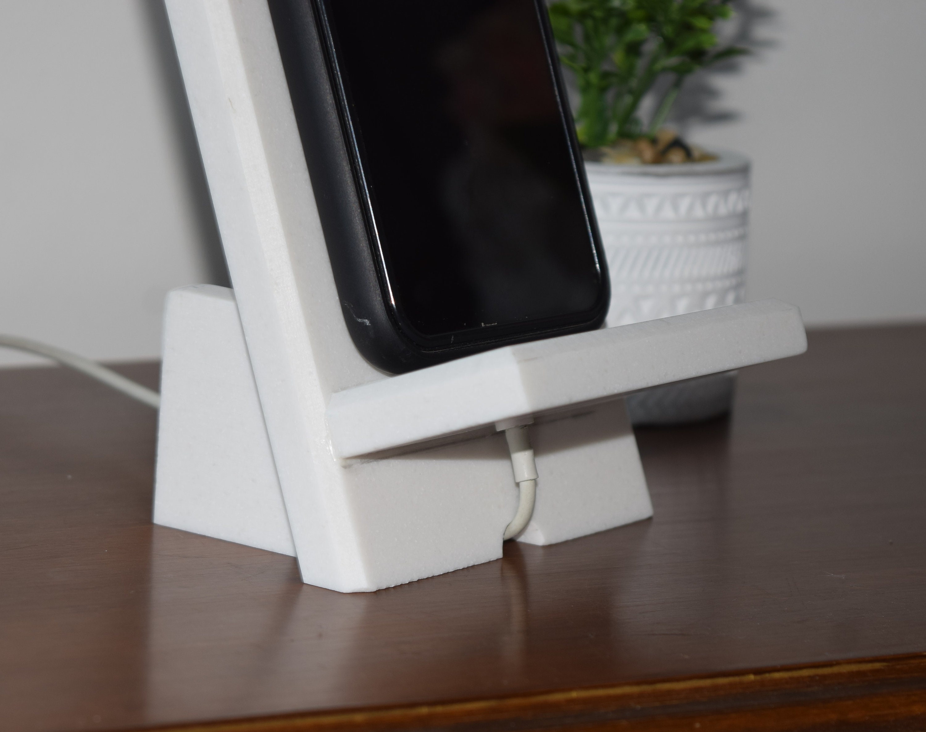 Corian Solid Surface Mobile Stand Charging Mobile Holder Handcrafted ...