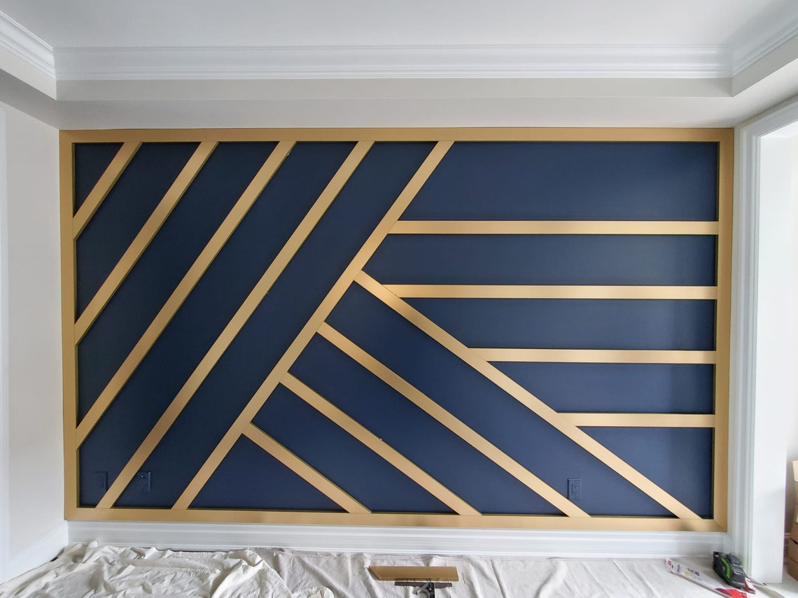 Customized Dimensional Accent Wall Digital Blueprint Material List With ...