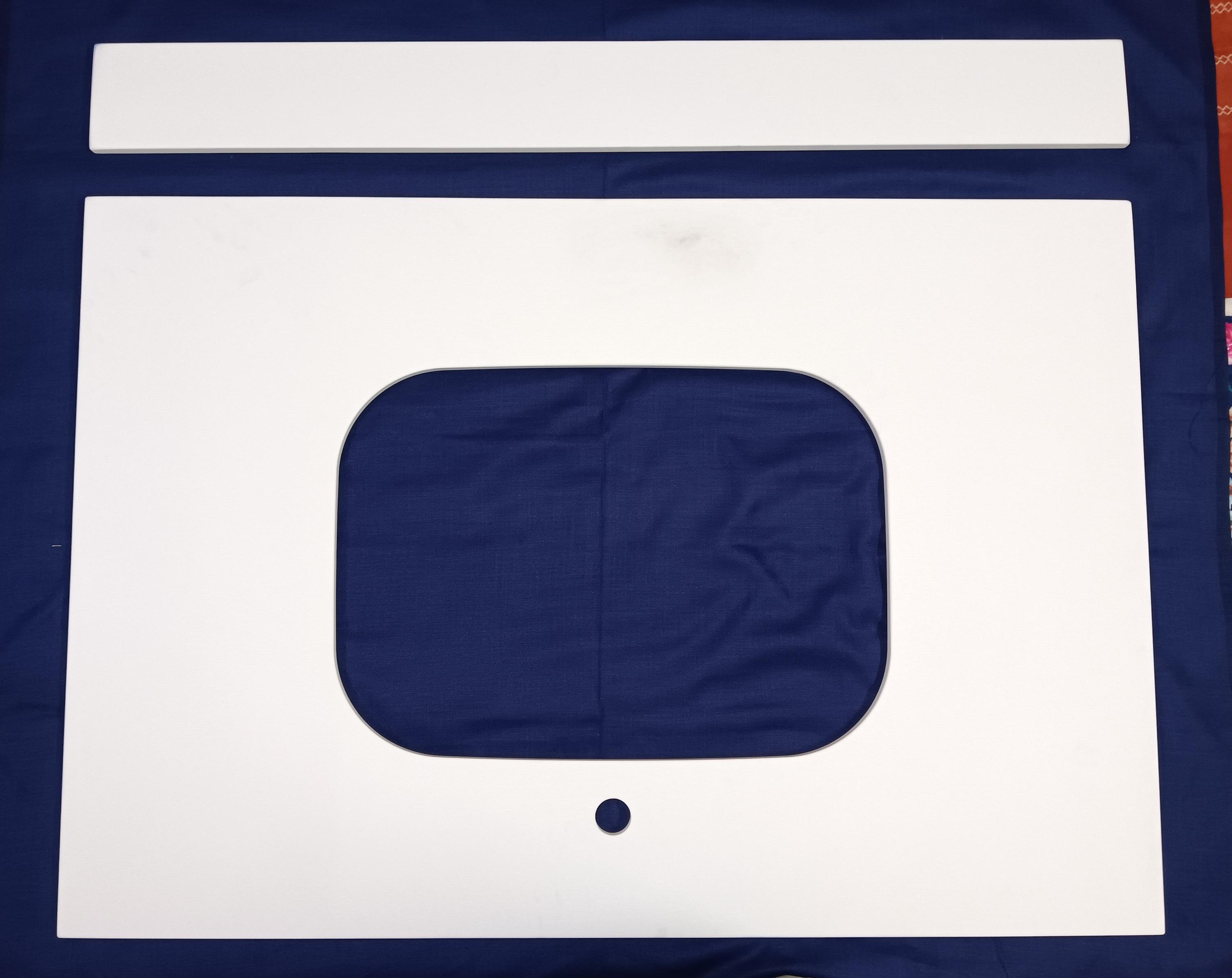 12 Mm Thick Corian Solid Surface Cut Out With Sink & Faucet Cut Out ...