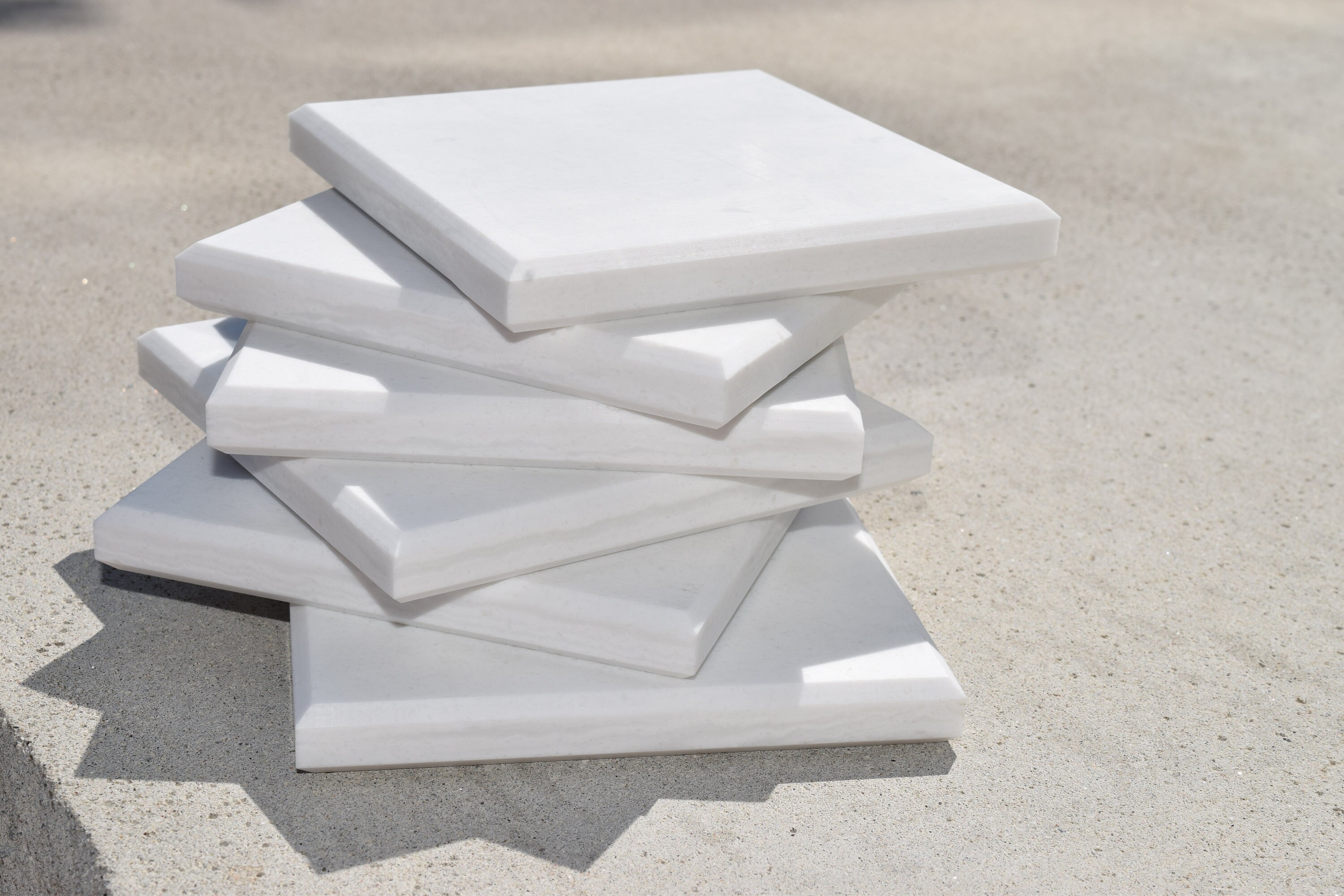 Corian Solid Surface Square Coasters | Set of 06 Pieces | Dining Table ...