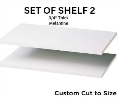 Set of 02 Melamine Shelves |custom Cut to Size| White, Gray, Black ...