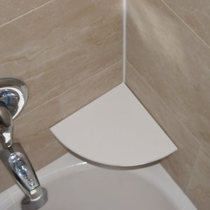 Shelf Caddy Corian Solid Surface Corner Shelf |vanity Sink Corner Tray ...