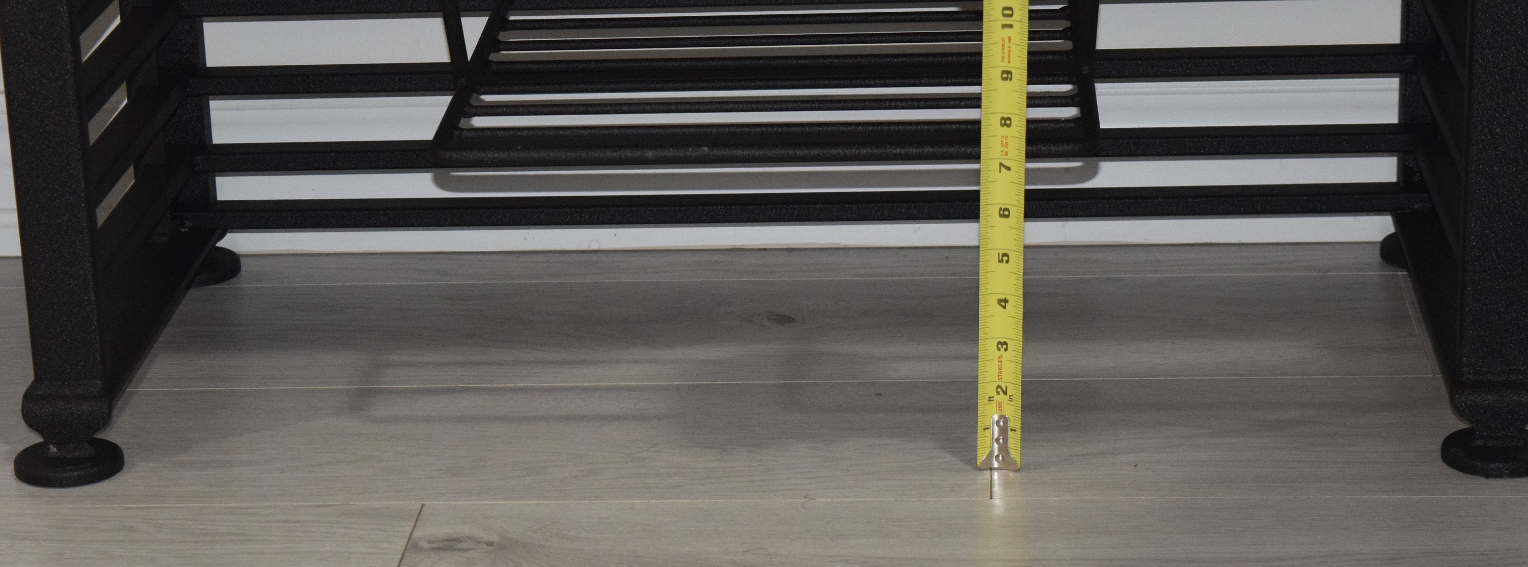 Iron Table With Rexine Seat and Inbuilt Shelf Shoe Stand and Sitting ...