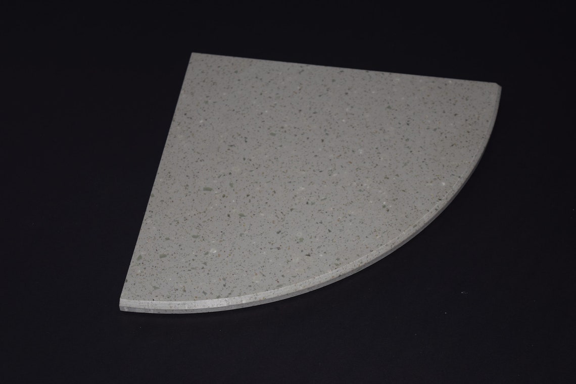 Corner Shelf Made of Corian Solid Surface Vanity Sink Corner Tray in Strom Granite Color ...
