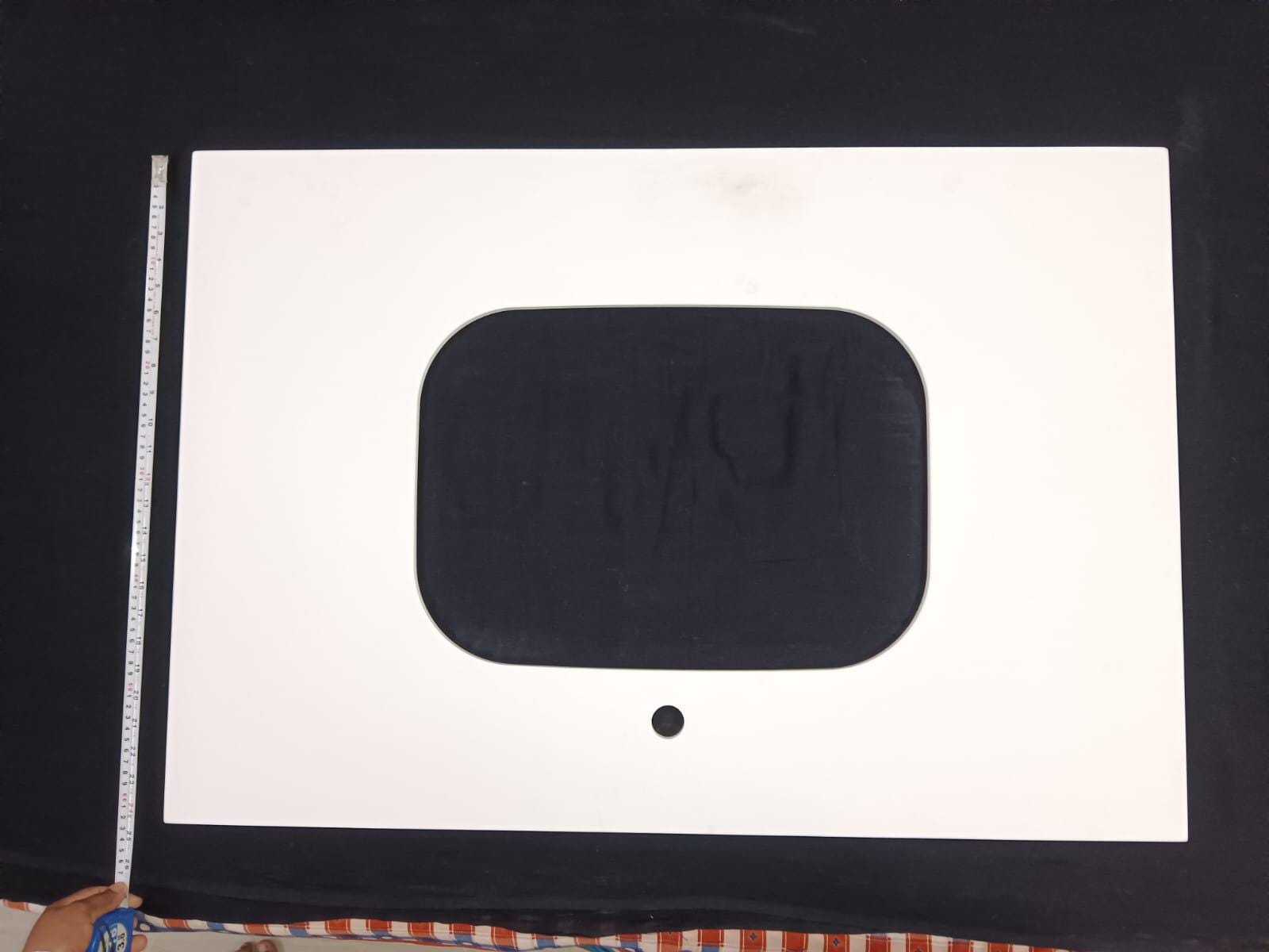 12 Mm Thick Corian Solid Surface Cut Out With Sink & Faucet Cut Out ...