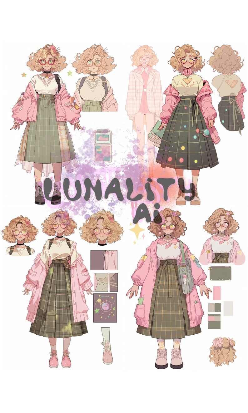 Character Set librarian Character OC Adopt, Character Design, Reference ...