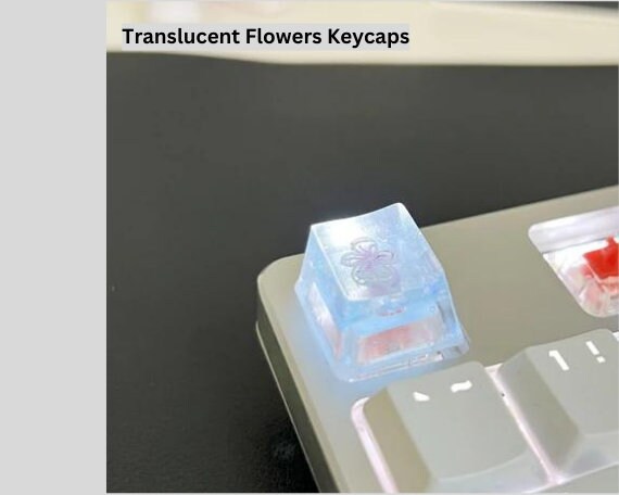 Nature Flower Colorful Keycaps Custom Mechanical Keyboard Décor Artisan ...